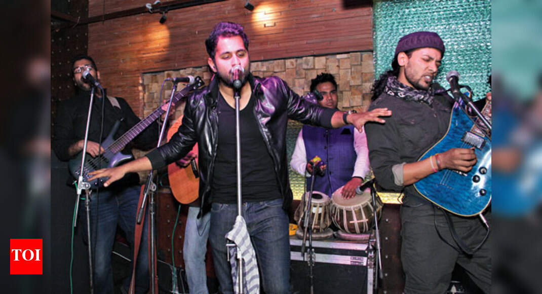 Suryaveer performs at Connaught Place during the launch of Excuse Me ...