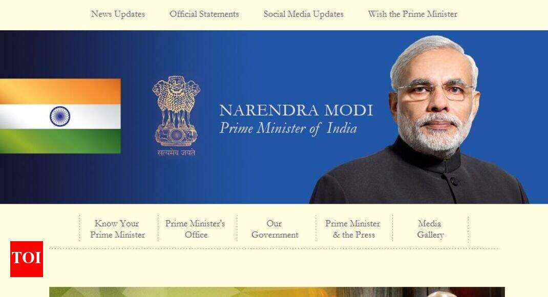 PM India Website: PMO website relaunched with Modi's message, photos ...