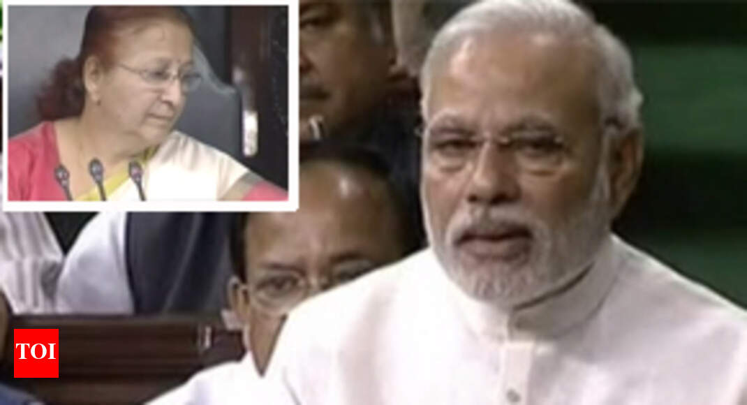 Sumitra Mahajan elected Lok Sabha Speaker | India News - Times of India