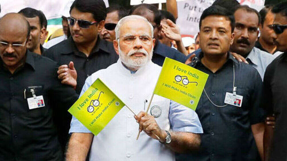 Modi launches 'Clean India' campaign | The Times of India