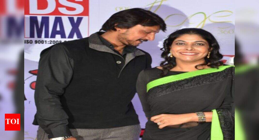 REVEALED: Sudeep's intimate moment with his wife Priya! | Kannada Movie ...