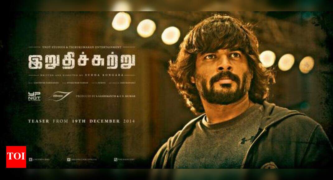First look poster of Madhavan's Irudhi Suttru | Tamil Movie News ...