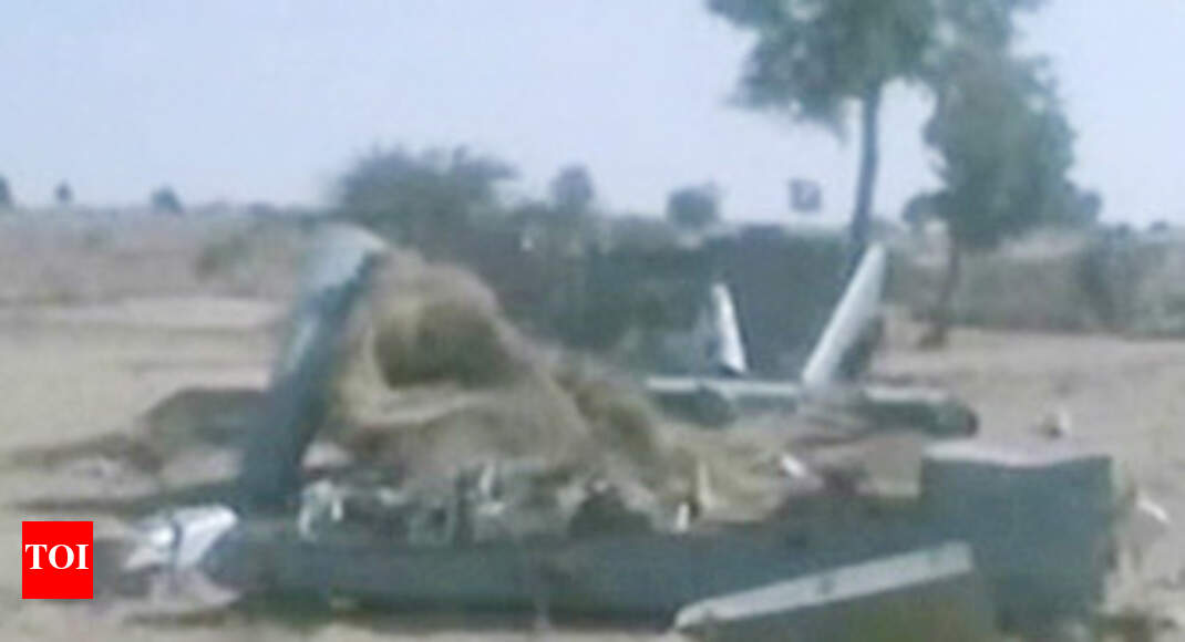 Air Force UAV Heron crashes in Barmer | India News - Times of India