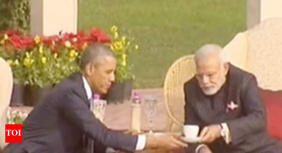 When PM Modi wore a suit with his own name | India News - Times of India