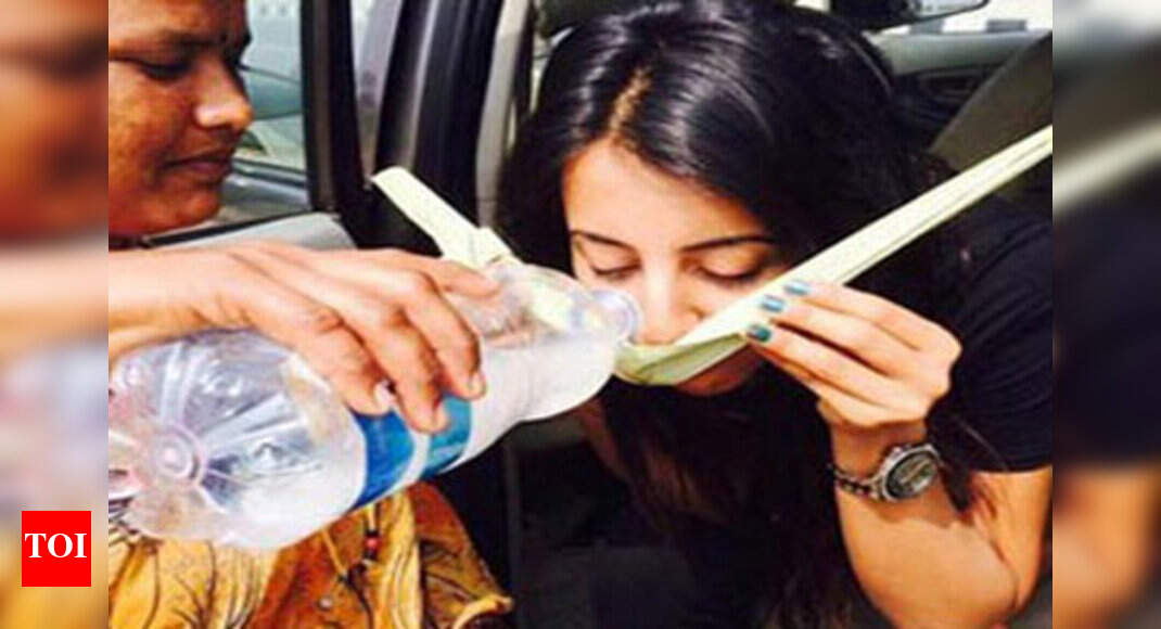 Pic: Sanjjanaa drinking Kallu | Telugu Movie News - Times of India
