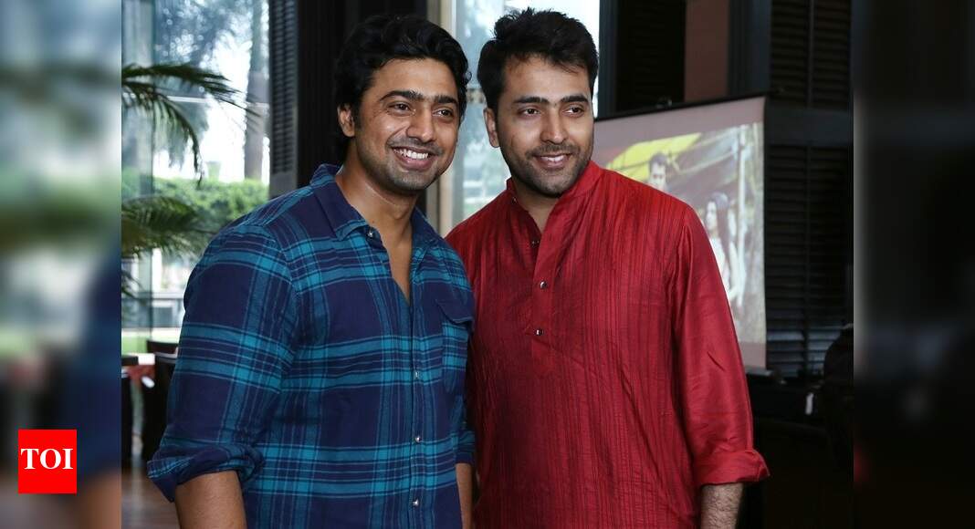 In Pics: Dev, Abir bond at Ebar Shabor success party! | Bengali Movie ...