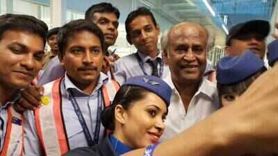 Flight with Rajinikanth goes faster! | Tamil Movie News - Times of India
