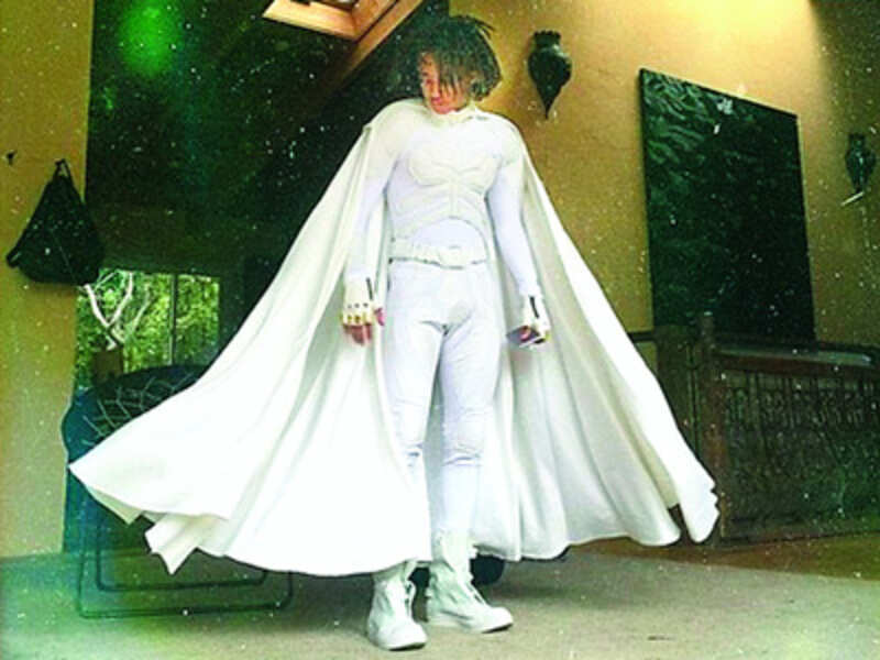 Jaden wears white Batman costume to prom - Times of India