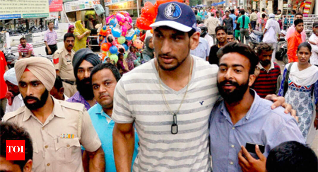 Back home after NBA breakthrough, Satnam Singh Bhamara gets taste of ...