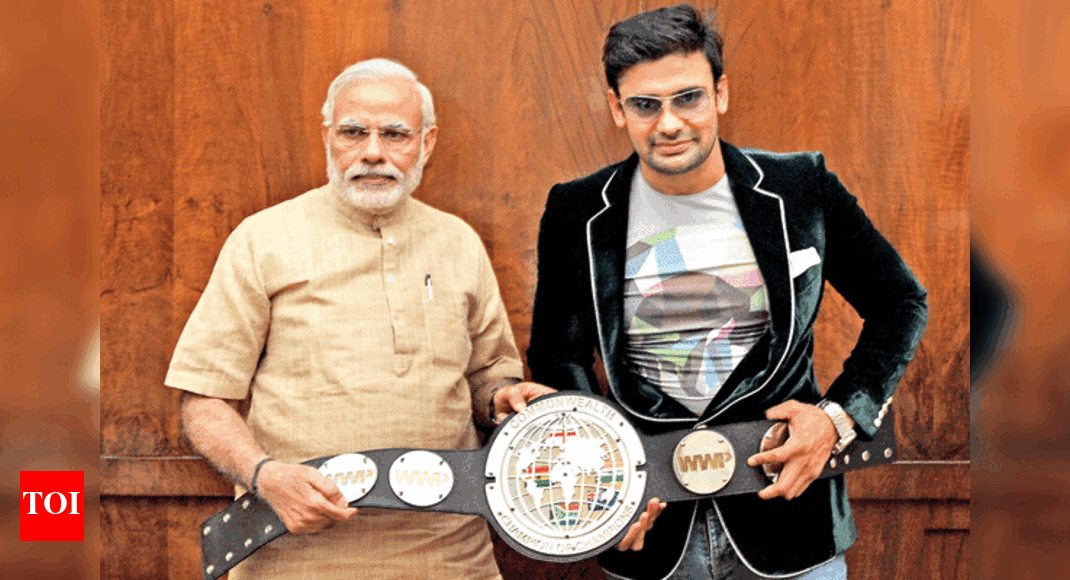Sangram Singh Meets Modi Times Of India