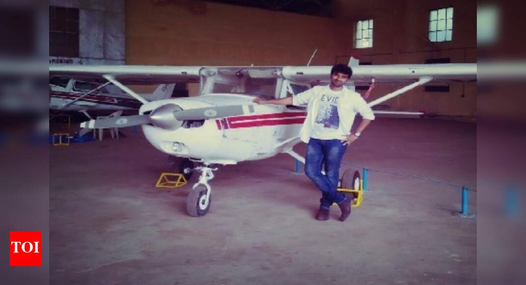 Actor Uday Bhaskar in flying mode - Times of India