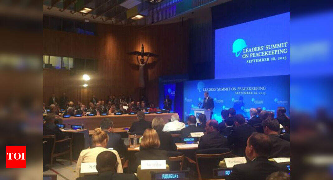 Nawaz Sharif, PM Modi wave at each other at UN peacekeeping summit ...