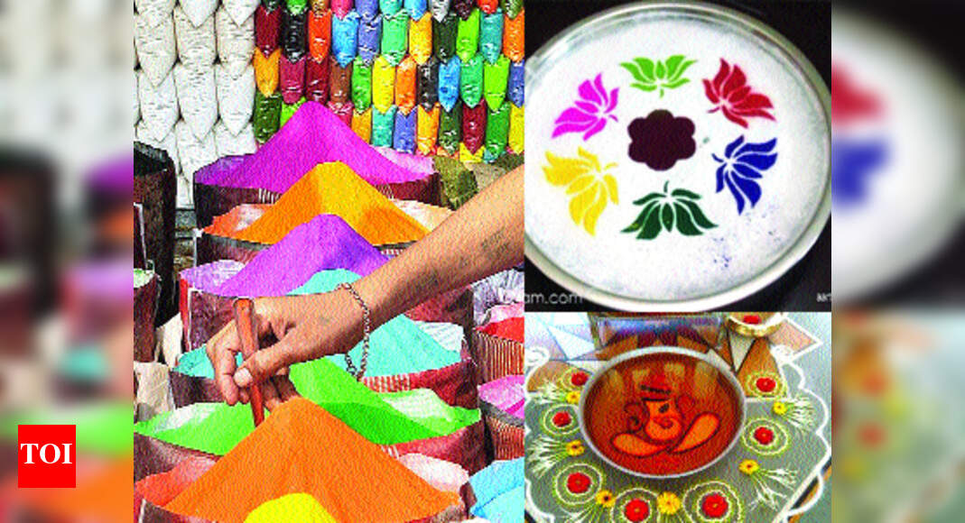 How to make floating rangoli and underwater rangoli - Times of India