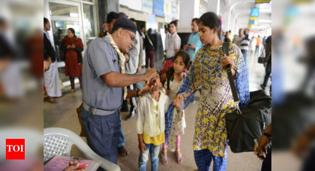 64 lakh kids get polio drops - Times of India