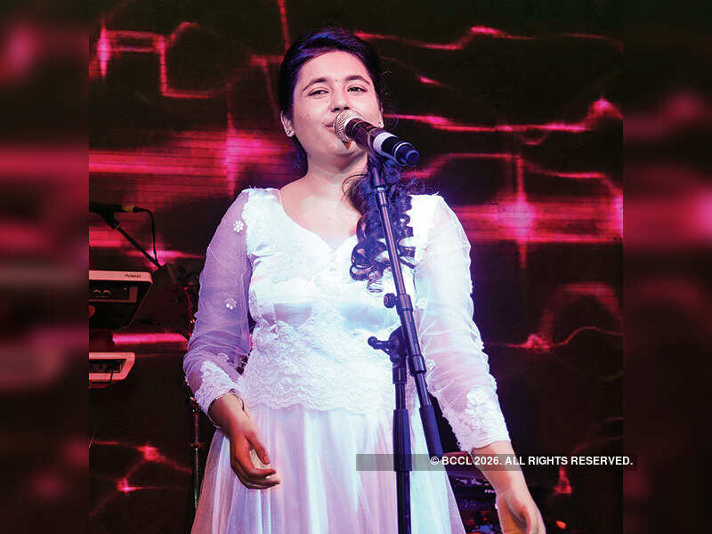 Hargun Kaur performs on stage during the 70th birthday party of Ramesh ...