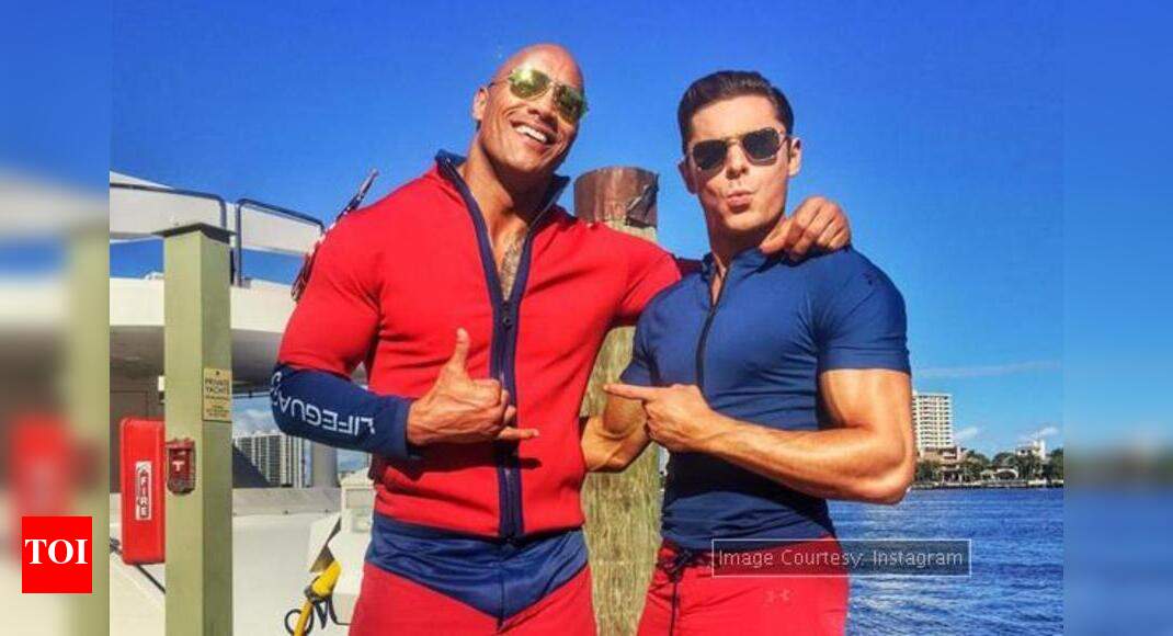 Dwayne Johnson shares 'Baywatch' first on-set photo | English Movie ...