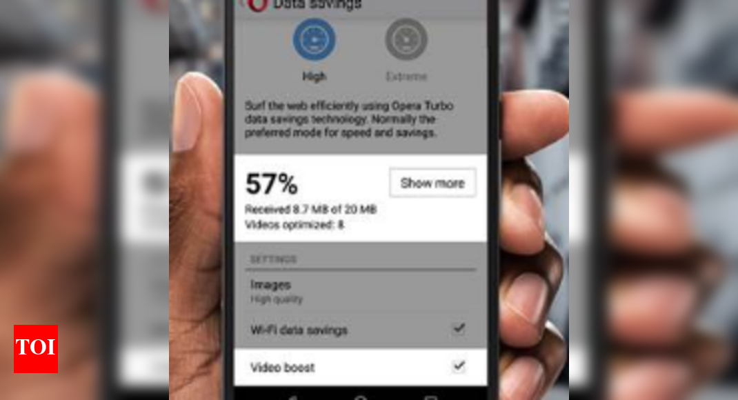 Opera Mini browser for Android gets video boost feature - Times of India