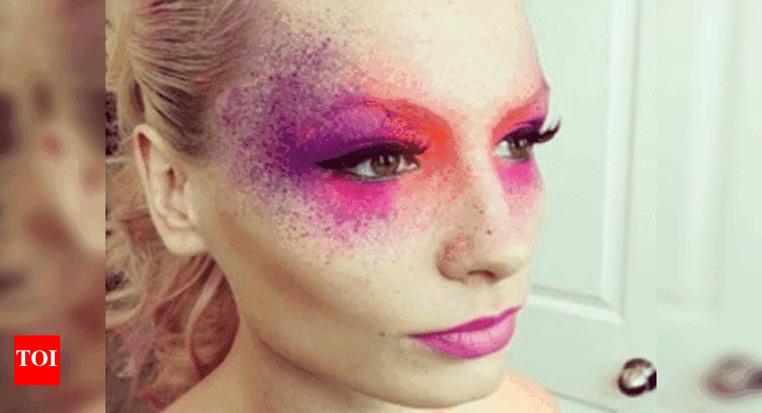 Dare to try splatter-paint makeup? - Times of India