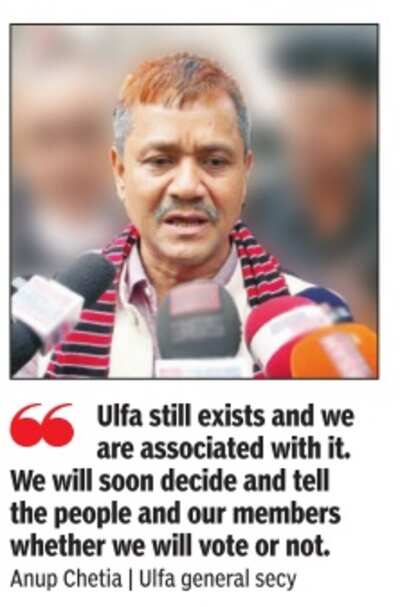 Ulfa will not support any party, says Chetia | India News - Times of India