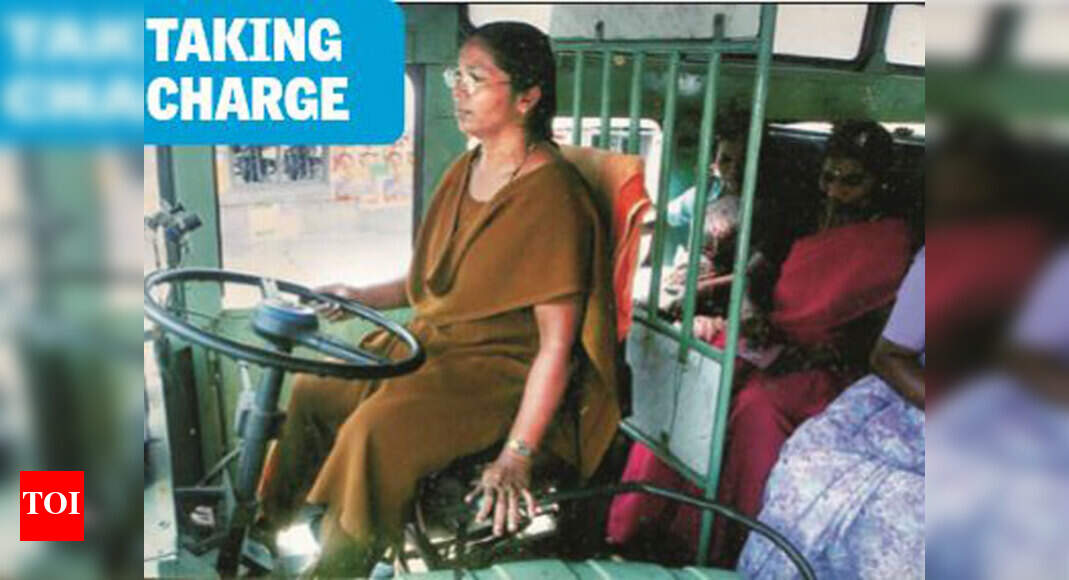 Asia’s first woman bus driver goes where men go | Chennai News - Times ...