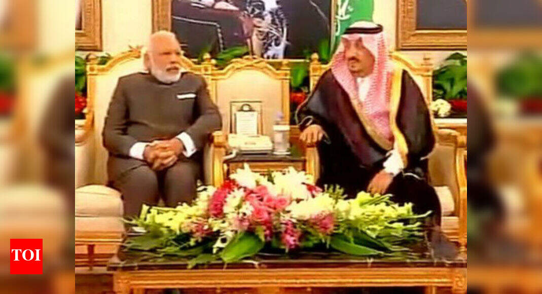 Modi arrives in Saudi Arabia on two-day visit | India News - Times of India