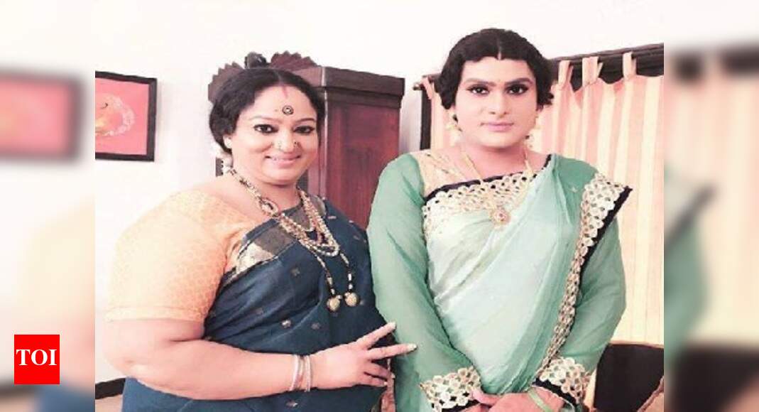 Guess the popular television actor in lady getup - Times of India