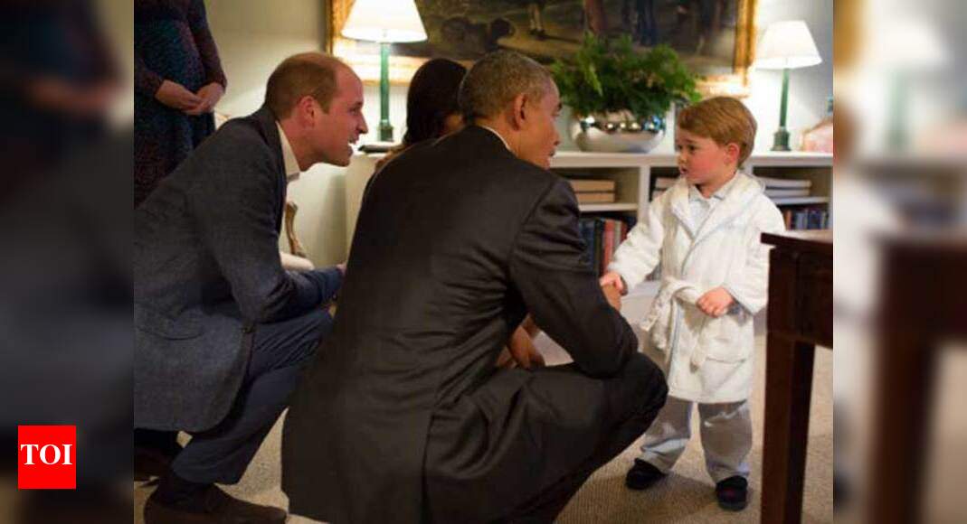 'Adorable' pyjama-clad Prince George wows Barack Obama - Times of India