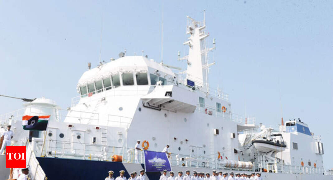 Icgs Shoor Touches Base With Its New Home At New Mangalore Port Mangaluru News Times Of India