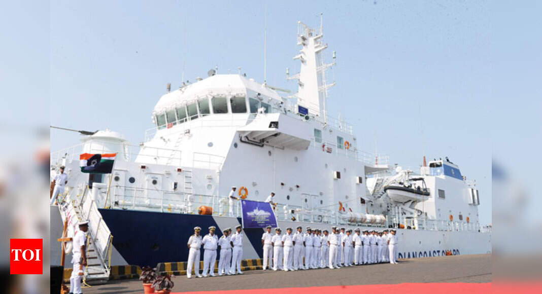 Icgs Shoor Touches Base With Its New Home At New Mangalore Port Mangaluru News Times Of India