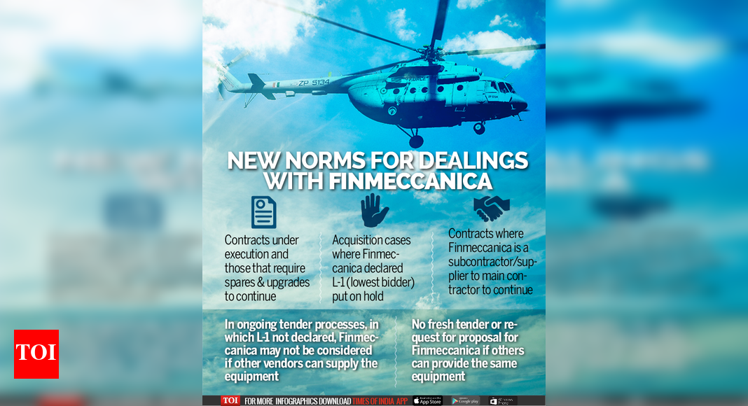 VVIP chopper deal: Finmeccanica is not blacklisted yet, but fresh deals ...