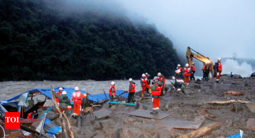 China: 35 construction workers buried in landslide - Times of India