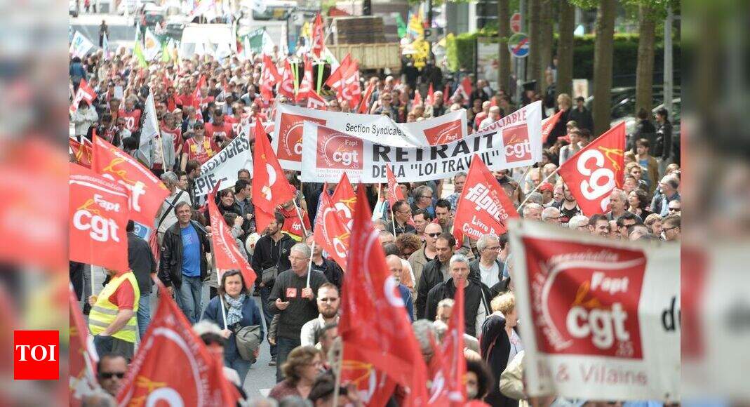 France labour strikes intensify, nuclear workers join stir - Times of India