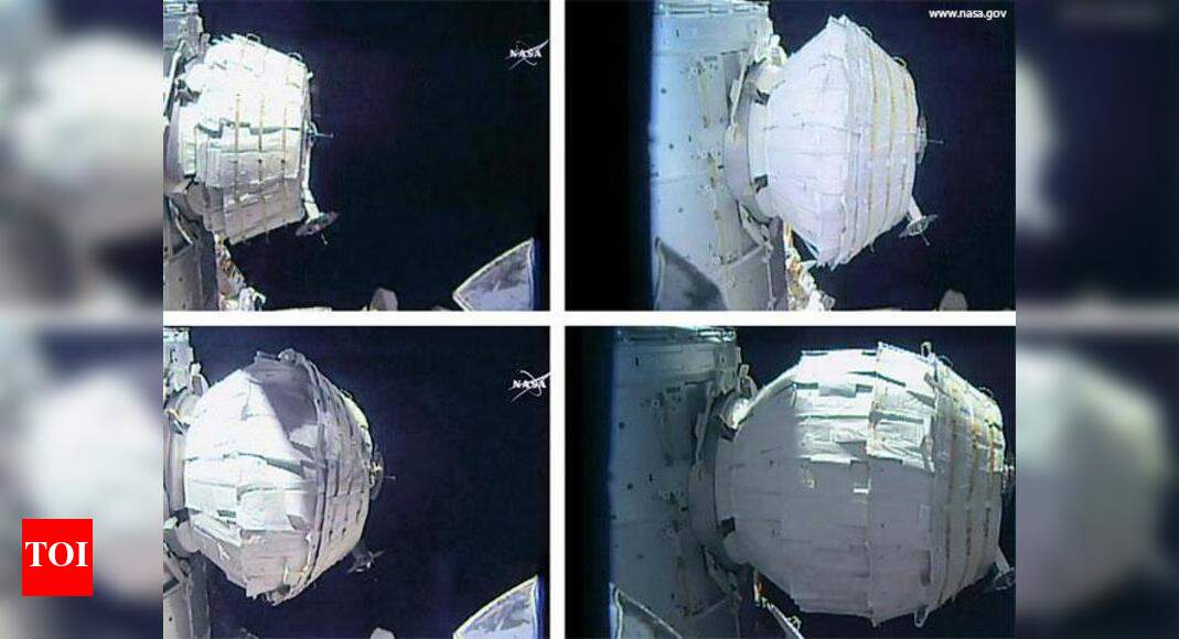 NASA successfully deploys space station's inflatable room - Times of India