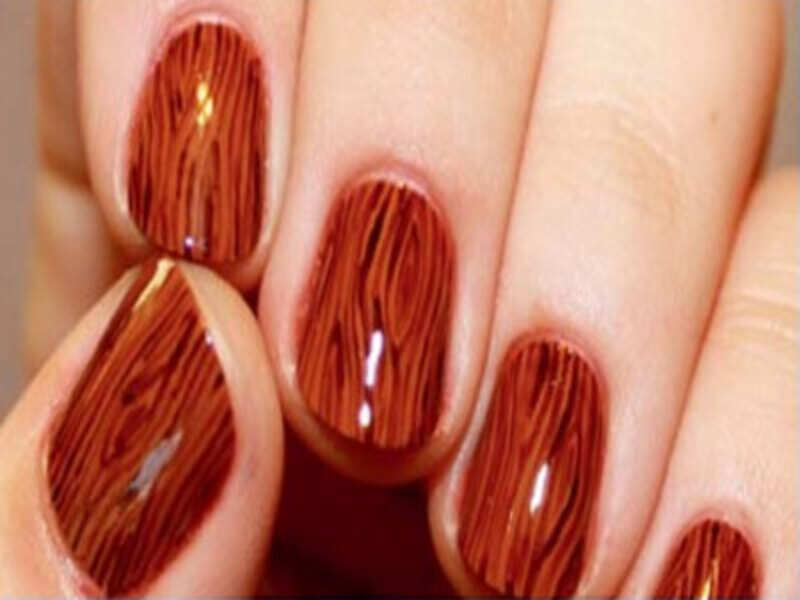 Woodgrain on your nails, the new trend - Times of India