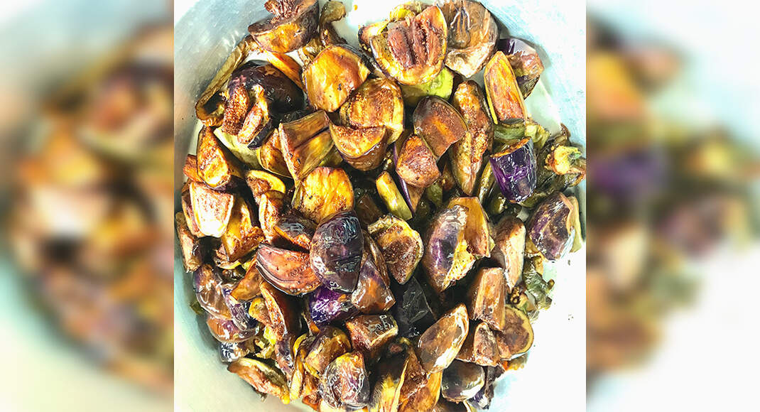Stir-fried Brinjal Recipe: How to Make Stir-fried Brinjal Recipe ...