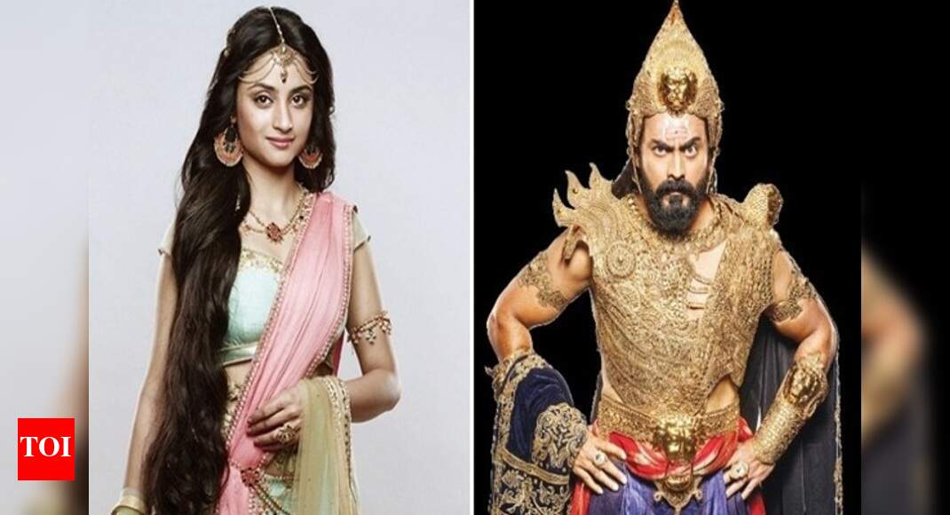 TV's Sita and Raavan have some fun moments off screen - Times of India