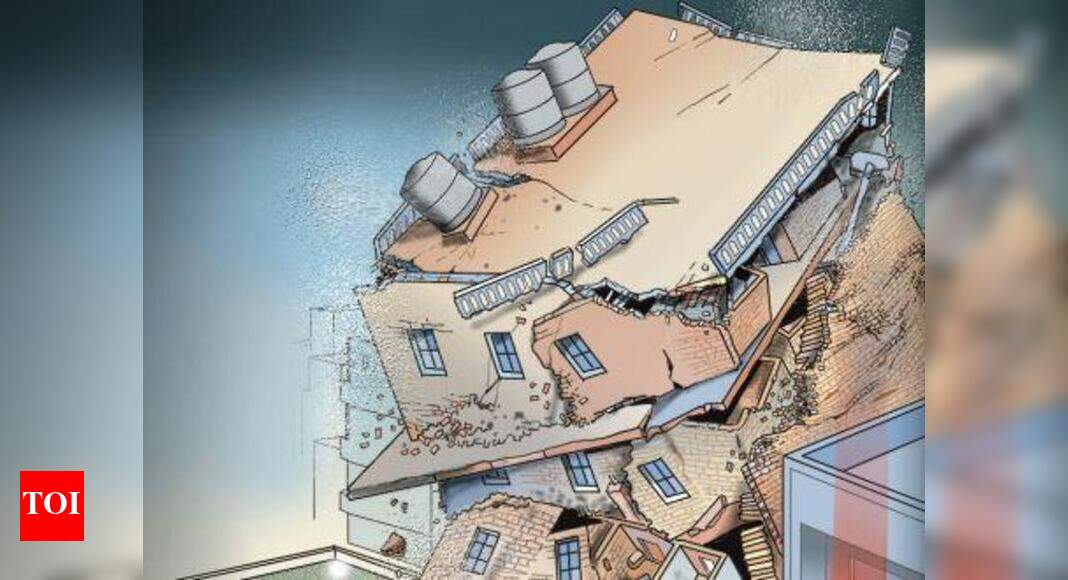 School roof tiles collapse in heavy rain, kids safe | Mysuru News ...