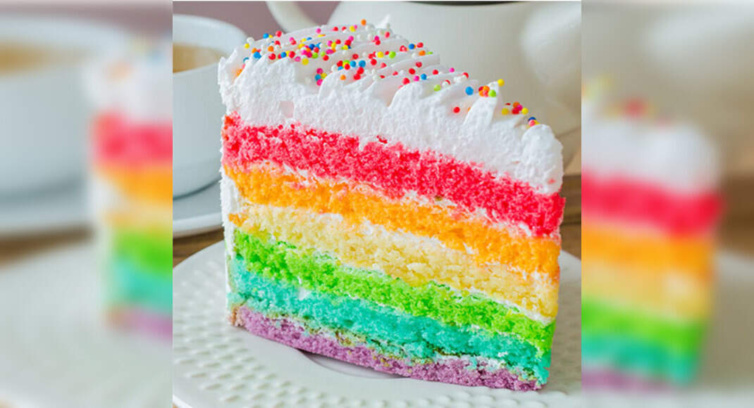 Rainbow Layer Cake recipe by Shipra Khanna on Times Food