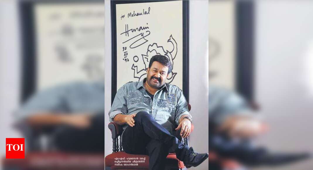 When Mohanlal got MF Hussain's autograph | Malayalam Movie News - Times ...