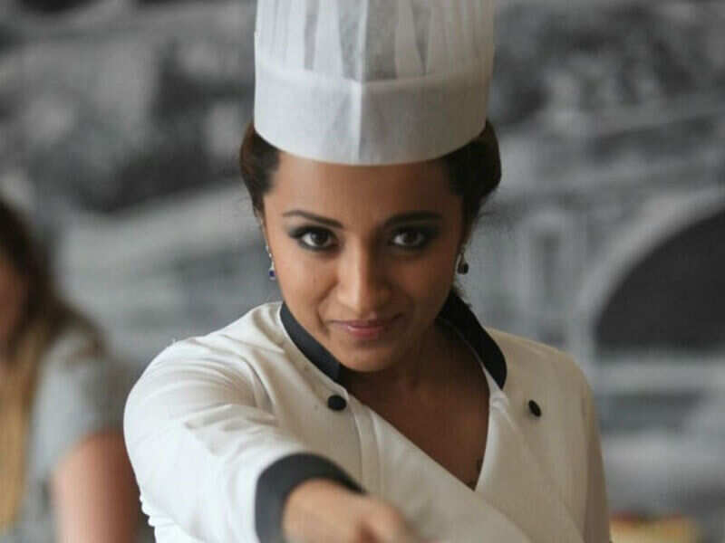 Chef Trisha gears up for an action sequence | Tamil Movie News - Times ...