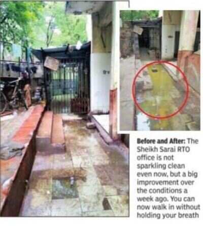 Sheikh Sarai RTO is a cleaner place now | Delhi News - Times of India