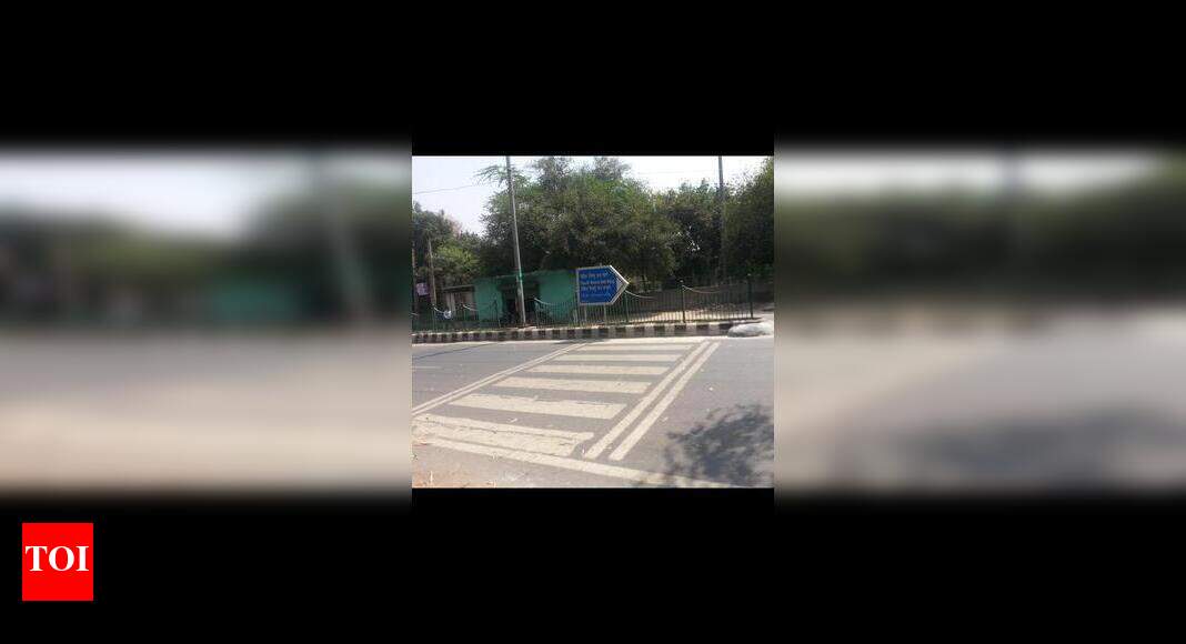 Wrong zebra crossing - Times of India