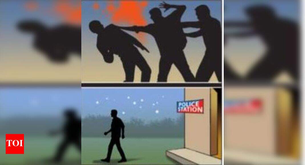 Chased by mob, car runs over 2 | Noida News - Times of India