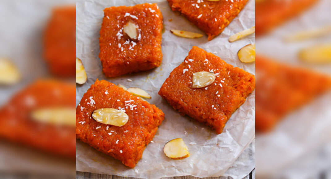 Carrot Burfi Recipe: How to Make Carrot Burfi Recipe | Homemade Carrot ...