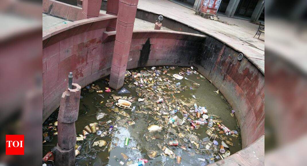Mosquitoes, garbage in pvr saket fountains - Times of India