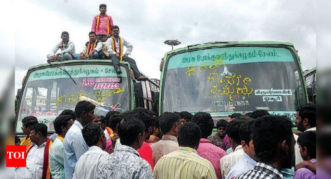 Long-distance buses stay off road, travellers stranded | Bengaluru News ...