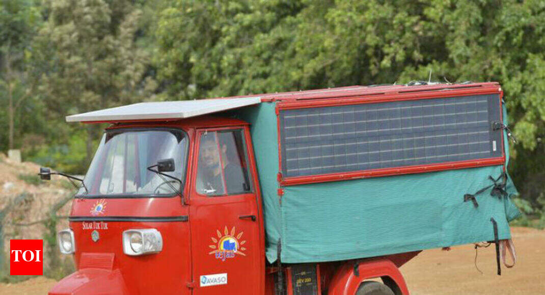 Indian-origin man drives solar auto-rickshaw from India to UK - Times ...