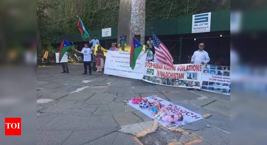 Baloch: Baloch activists stage protest at UN headquarters in New York ...
