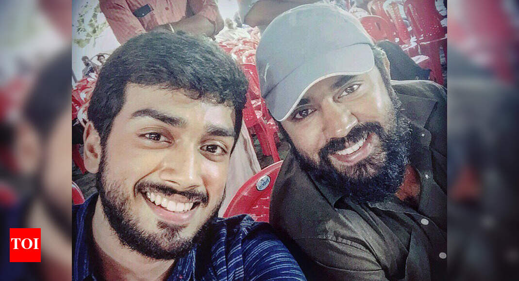 Nivin pays Kalidas a visit on the sets of Poomaram | Malayalam Movie ...