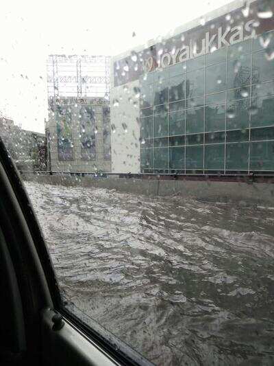 Panjagutta: Inundated flyover - Times of India